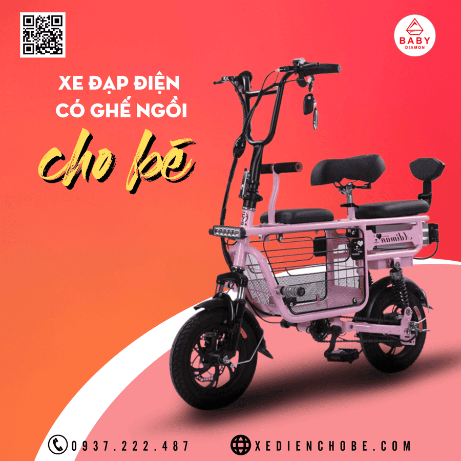 ĐỊA CHỈ CUNG CẤP XE ĐẠP ĐIỆN CÓ GHẾ NGỒI CHO BÉ - xedienchobe.com