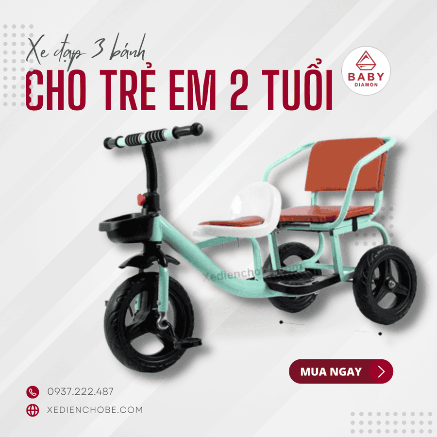 Xe Đạp 3 Bánh Cho Trẻ Em 2 Tuổi Siêu Rẻ Giúp Bé Vui Chơi