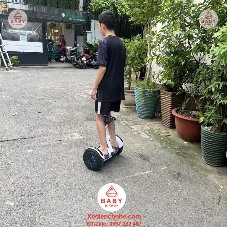 Xe điện thăng bằng 10 inch Mini Robot C1 (K4), tay cầm dài và ngắn
