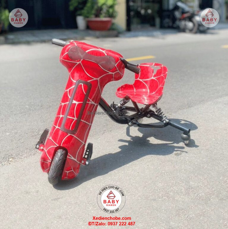 Xe drift cho bé mắt ếch K2, khung tròn, giảm sốc, 5-20 tuổi